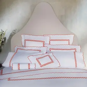 PRATESI Treccia Continental Euro Sham - White/orange