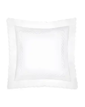 PRATESI Treccia Continental Euro Sham - White/white
