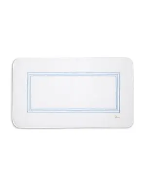 PRATESI Tre Righe Tub Mat - White/light Blue