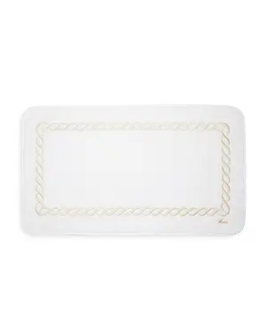 PRATESI Treccia Tub Mat - White/beige