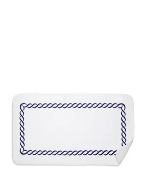 PRATESI Treccia Moderno Tub Mat - White/navy