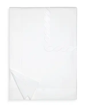 PRATESI Treccia Moderno Duvet Cover, Full/queen White/white