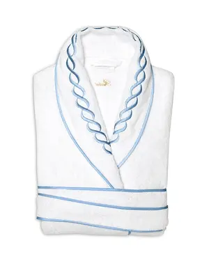 PRATESI Treccia Robe - White/medium Blue