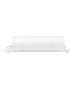 PRATESI Raso Rigato Neck Roll Sham White