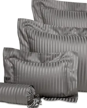 PRATESI Raso Rigato Queen Sham - Charcoal