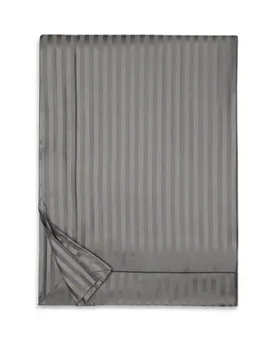 PRATESI Raso Rigato Duvet Cover, Twin Charcoal
