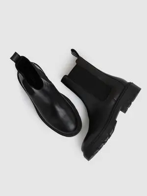 REISS Theresa Leather Chelsea Boots