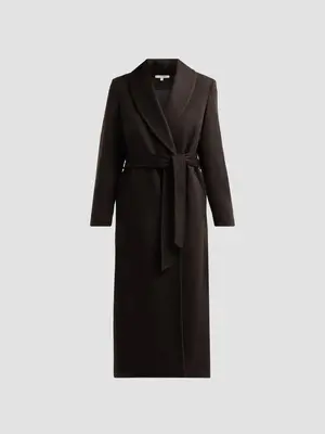 Sofia Cashmere Cashmere Shawl-collar Coat - Brown