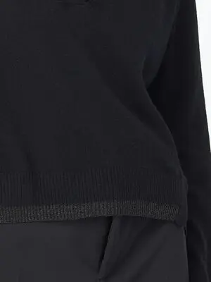 Pinko V-neck Pullover Sweater - Black
