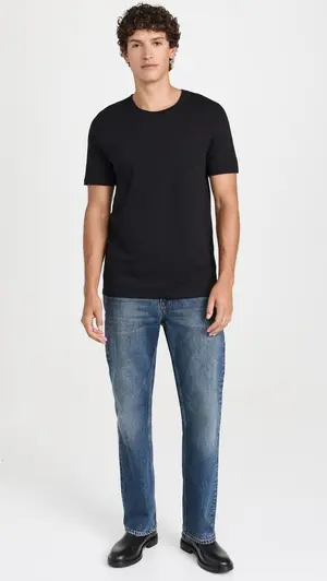 BOSS Logo Embroidered Cotton Tee 3 Pack - Black