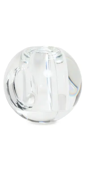 TIZO DESIGN Large Crystal Round Bubble Glass Vase Round Bubble - Clear