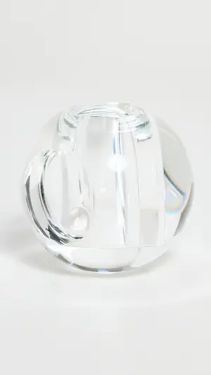 TIZO DESIGN Large Crystal Round Bubble Glass Vase Round Bubble