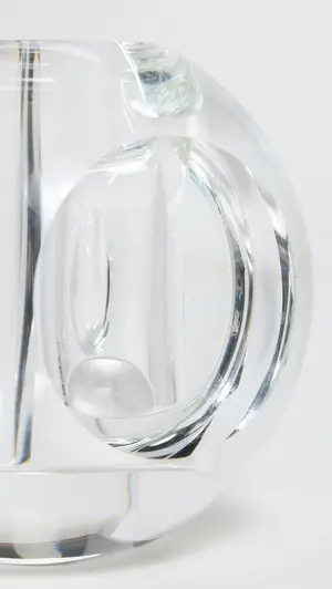 TIZO DESIGN Large Crystal Round Bubble Glass Vase Round Bubble