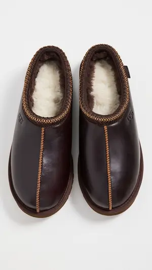 UGG Tasman Regen Leather Slippers - Ironwood