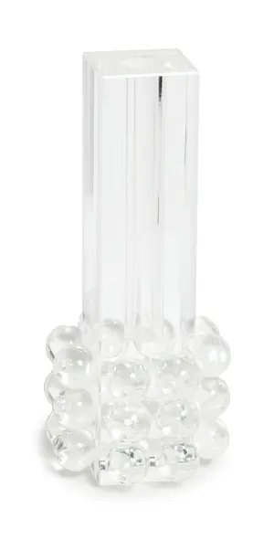 TIZO DESIGN Crystal Glass Bubble Bud Vase - Clear