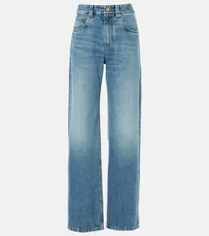 Brunello Cucinelli High-rise Straight Jeans - Blue