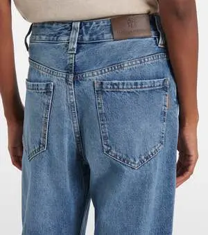 Brunello Cucinelli High-rise Straight Jeans - Blue