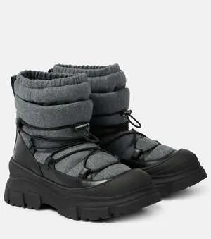 Brunello Cucinelli Leather-trimmed Snow Boots