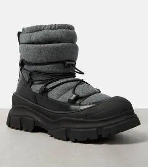 Brunello Cucinelli Leather-trimmed Snow Boots