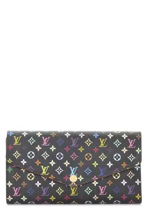 LOUIS VUITTON Louis Vuitton Takashi Murakami Monogram Multicolore Wallet Black
