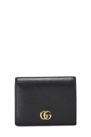 Gucci Leather Gg Card Case - Black