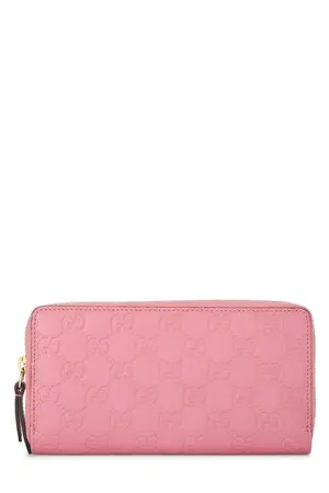 Gucci Ssima Zip Around Wallet - Pink