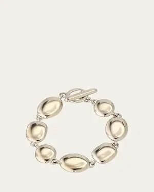 BEN-AMUN Faye Nugget Link Bracelet - Silver