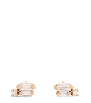 SUZANNE KALAN Mini Diamond Bold Burst Earrings - Rose Gold