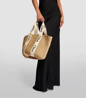 Chloé Large Woody Basket Tote - Brown