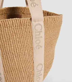 Chloé Large Woody Basket Tote - Nude