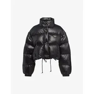 Prada Re-nylon Cropped Jacket - Black