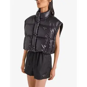 Prada Re-nylon Cropped Jacket - Black