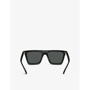 Versace Ve4468u Rectangular Sunglasses - Black