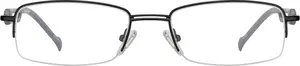 Zenni Rectangle Prescription Glasses Half-rim Flexible Plastic Frame