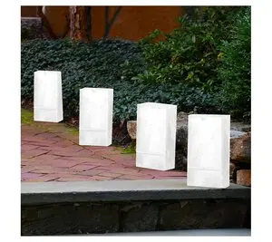 LUMABASE Flame Resistant Luminaria Bags- White, 50ct