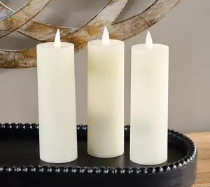 VALERIE PARR HILL Set Of 3 2x6 Candle Light Candles W/ Remote Valerie - One-color