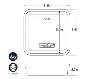NORDICWARE Naturals 8'x8' Square Cake Pan