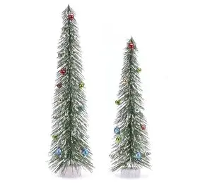 MELROSE Glittered Bottle Brush Tree - One-color