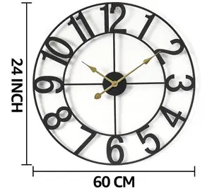 SORBUS Large 24 Inch Wall Clock, Battery Operat Ed