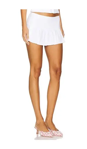 BELLA VENICE The Grace Pleated Mini Skirt - Ivory