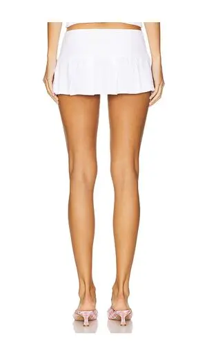 BELLA VENICE The Grace Pleated Mini Skirt - Ivory