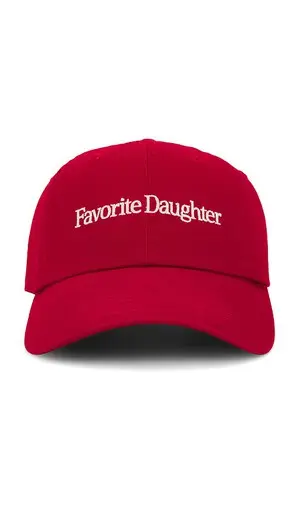 FAVORITE DAUGHTER Favorite Daughter Classic Logo Baseball Cap Red & White