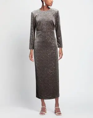 Peserico Long Sleeve Sequined Maxi Dress