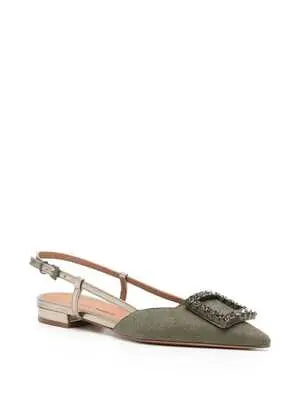 MADISON MAISON Slingback Flats - Green