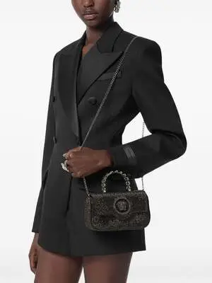 Versace La Medusa Crystal-embellished Mini Bag - Black