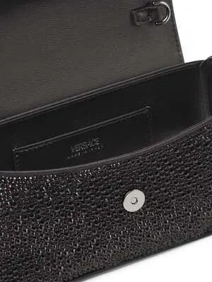 Versace La Medusa Crystal-embellished Mini Bag - Black