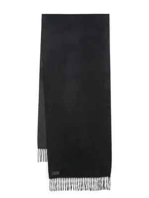 Canali Fringe-detail Scarf - Blue