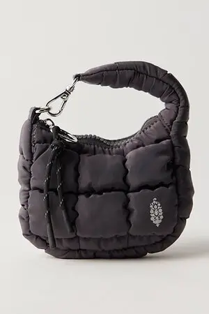 Free People Quilted Micro Pouch - Graphite