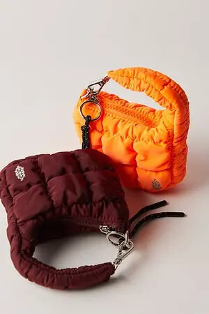 Free People Quilted Micro Pouch - Mahogany