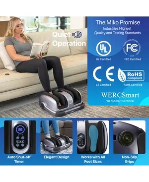 MIKO Masuta Shiatsu Foot Calf Ankle Massager - Gray